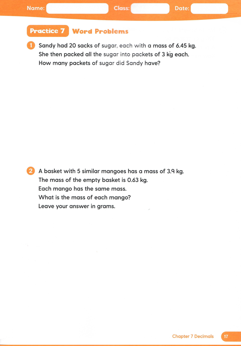 Primary Mathematics Practice Book 5B | OSB EDUCATION